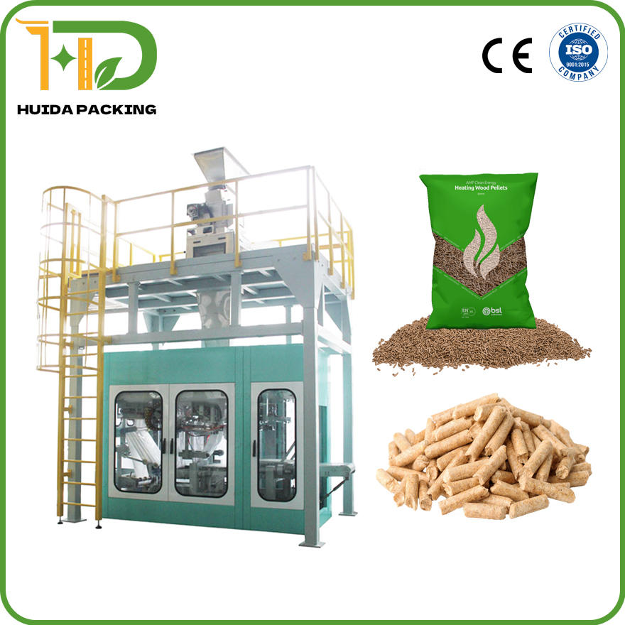 Wood Pellet Automatic Bagging Machine Sawdust Particles Packaging Machine Biomass Fuel Form-Fill ...